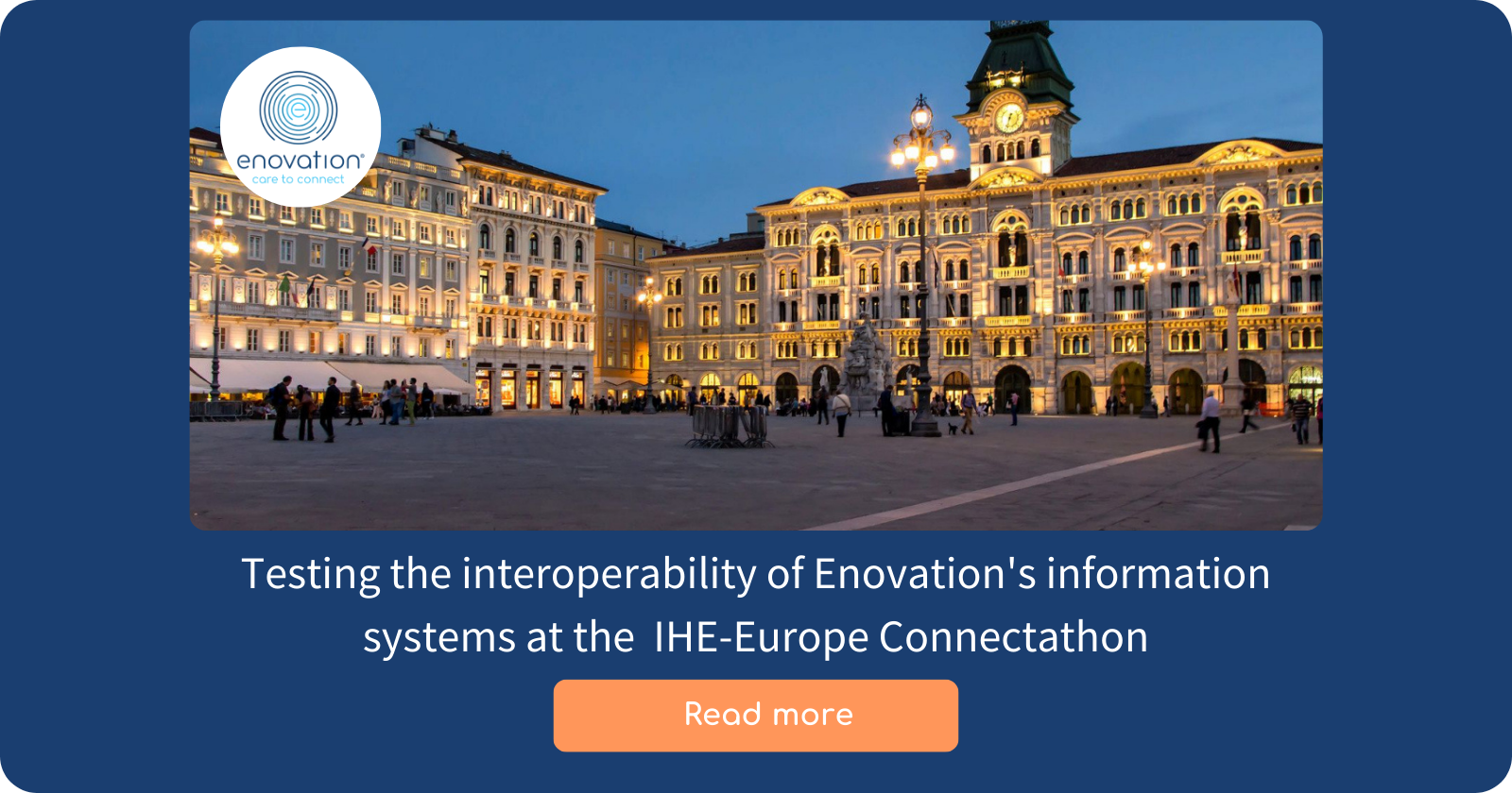 Connecting at the Connectathon Europe - Enovation EN